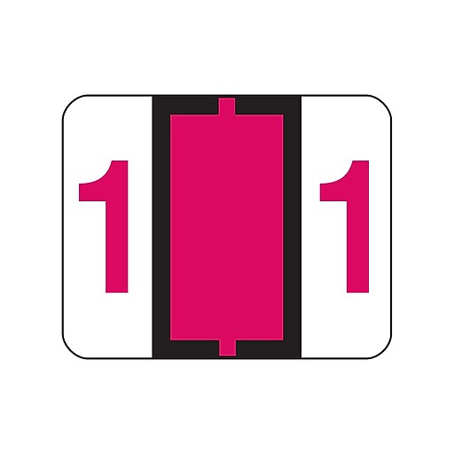 Smead BCCRN Color Coded Numeric Labels, 1, Red, 500/Roll (67371) | Staples