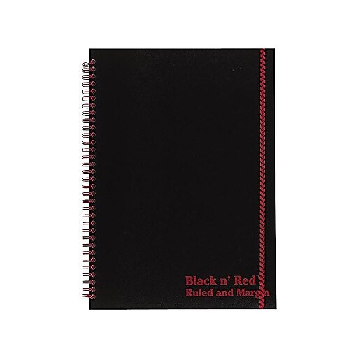 Black N' Red Black n' Red Professional Notebook, 8.25" x 11.75", Wide ...