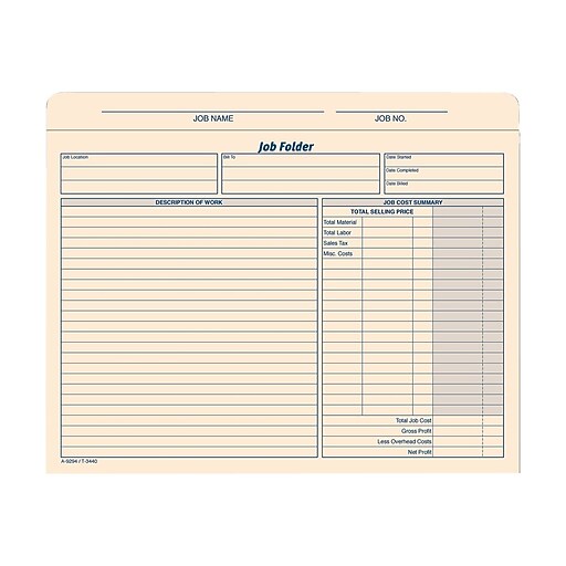 TOPS Paper Stock File Jackets, Extra Wide Letter Size, Manila, 20/Pack ...