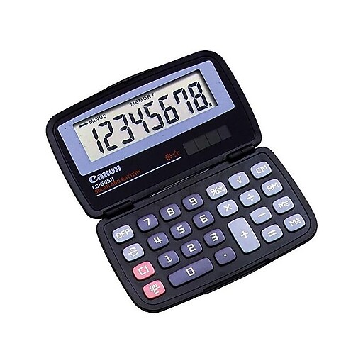 Canon LS-555H 4009A006AA 8-Digit Personal Handheld Calculator, Black ...