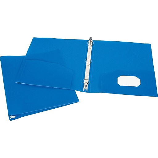 Storex 1" 3-Ring Non-View Binders, Blue (52108E24C) | Staples