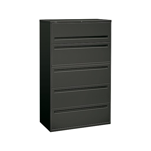 HON Brigade 700 Series 5-Drawer Lateral File Cabinet, Locking, Letter ...