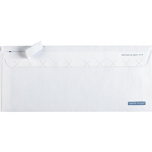 Staples QuickStrip EasyClose Security Tinted #10 Business Envelopes, 4 ...
