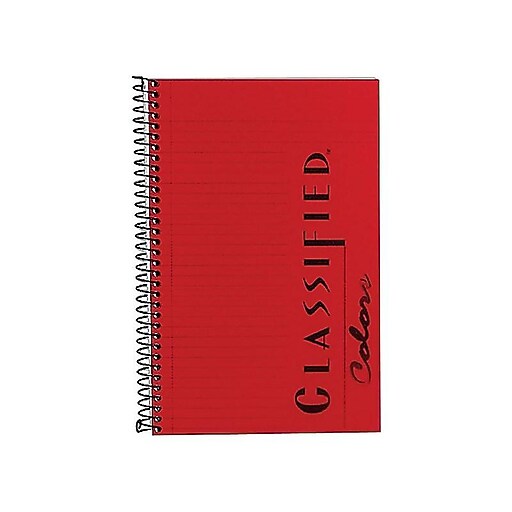 TOPS Classified Colors 1-Subject Notebooks, 5.5" x 8.5", Narrow Ruled ...