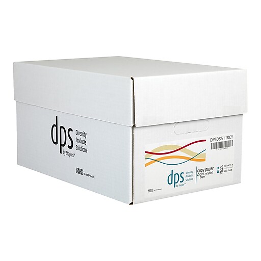 DPS by Staples 30% Recycled Copy Paper, 8.5" x 11", 20 lbs., White, 500 ...