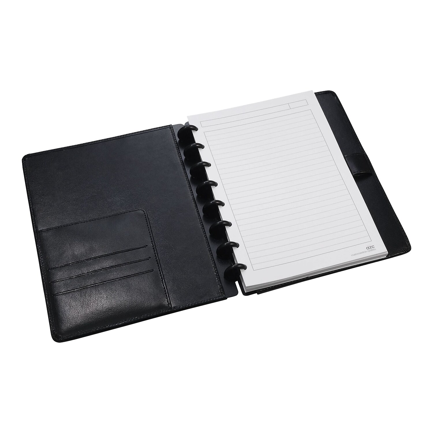Staples Arc Customizable Leather Notebook System Black 8 1/2 X 11 ...