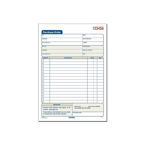 Adams 2-Part Carbonless Purchase Requisitions, 8.44"L x 5.56"W, 50 Sets ...