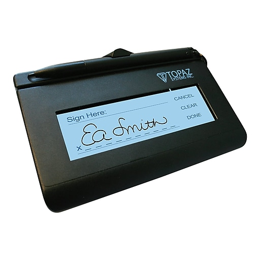 Topaz® SignatureGem® LCD 1x5 T-LBK462-HSB-R USB Backlit Electronic ... Topaz® SignatureGem® LCD 1x5 T-LBK462-HSB-R USB Backlit Electronic ...