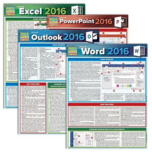 QuickStudy Microsoft Office 2016 Reference Set (2498006) | Staples