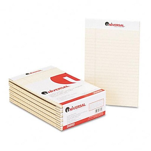 Universal, Colored Perforated Note Pads Narrow Rule 5 x 8 Ivory 50 ... Universal, Colored Perforated Note Pads Narrow Rule 5 x 8 Ivory 50 ...