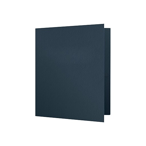 Staples Smooth 2-Pocket Paper Folder, Navy, 25/Box (50762/27539-CC ...