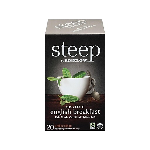Steep English Breakfast Tea Bags, 20/Box (17701) | Staples