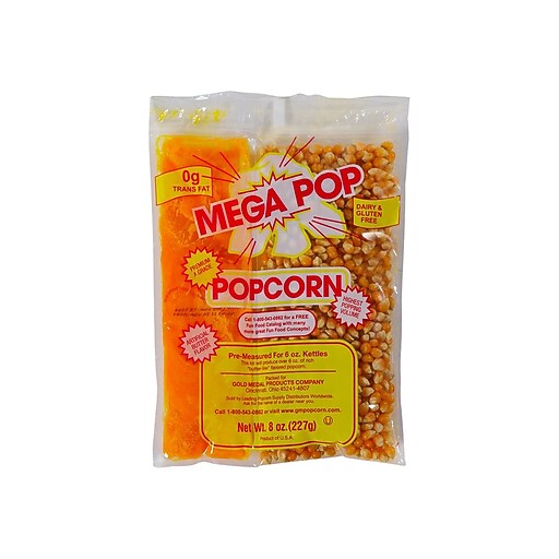 Gold Medal Mega Pop Popcorn, Butter, 8 Oz., 36/Carton (2836) | Staples