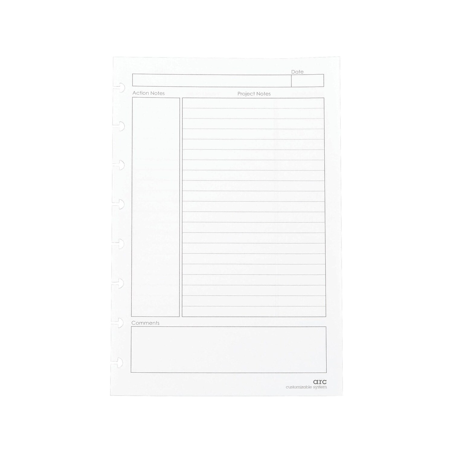 Staples Arc Project Planner Refill Paper Letter 50 Sheets 2 Poly Zip ...