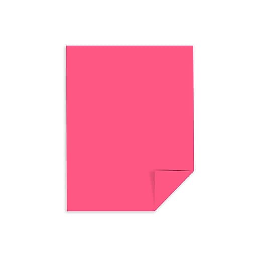 Astrobrights 65 lb. Cardstock Paper, 8.5" x 11", Plasma Pink, 250 ...