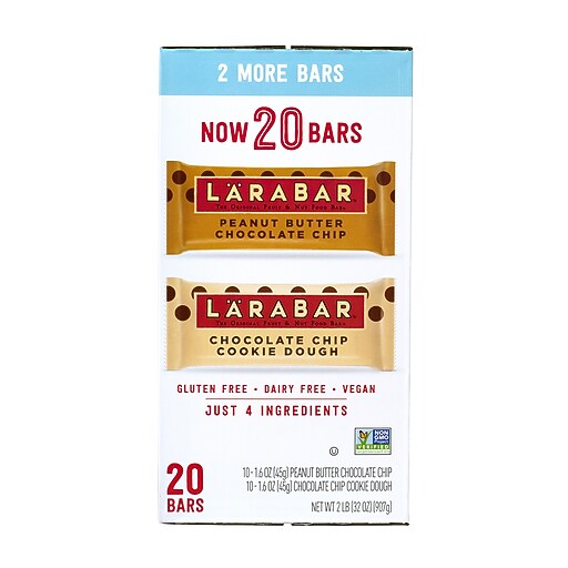 Larabar Gluten Free Nutrition Bar Variety Pack, 1.6 oz., 20 Bars/Box ...