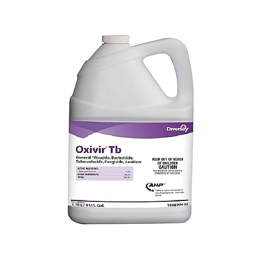 Oxivir Tb General Disinfectant Cleaner, Hydrogen Peroxide, 128 oz., 4 ...