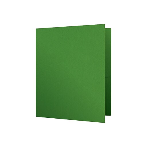 Oxford 2-Pocket Presentation Folders, Green, 25/Box (OXF 57503) | Staples