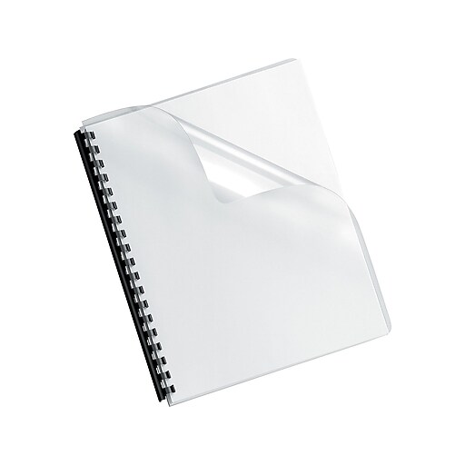 Fellowes Crystals Presentation Covers, Oversize, Clear, 100/Pack ...