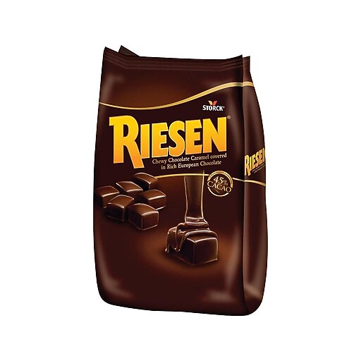 Riesen Chewy Caramel Dark Chocolate Pieces, 30 oz. (SUL398052) | Staples