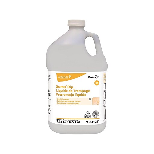 Diversey Suma Dip K1 Liquid Dish Presoak and Destainer 128 oz., 4 ...