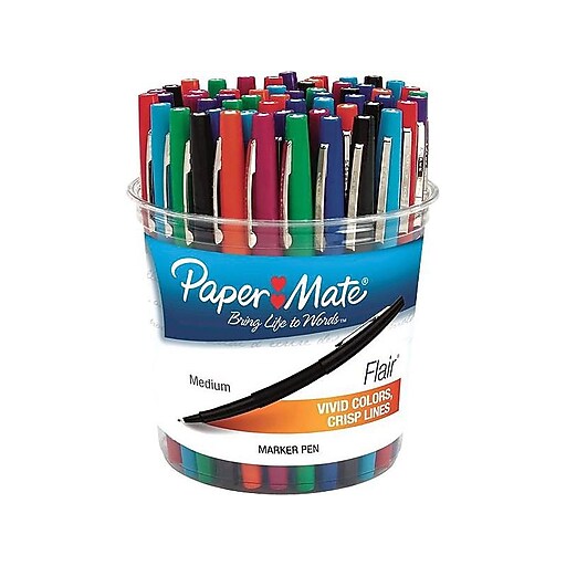 Paper Mate Flair Felt Pen, Medium Point, Assorted Ink, 48/Pack (4651 ...