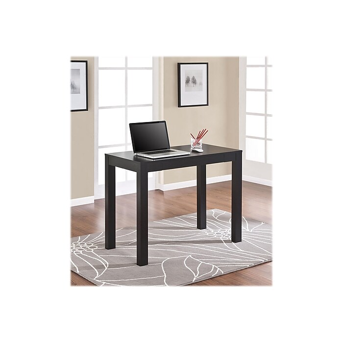 Ameriwood Home Parsons 39 W Desk with Drawer Black Oak 9178396 Staples
