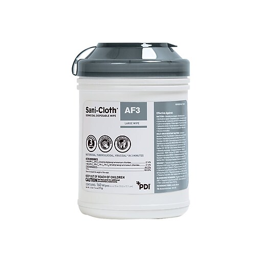 PDI Sani-Cloth AF3 Disinfecting Wipes, 160 Wipes/Container, 160/Pack ...