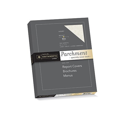 SOUTHWORTH Parchment Specialty Cover Stock, 8 1/2" x 11", 65 lb ...