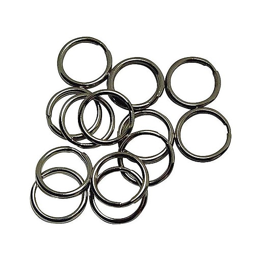 C.H. Hanson Spring Tempered Steel Key Rings, Silver, 100/Pack (337 ...