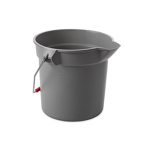 Rubbermaid Brute Bucket, 10 Qt., Gray (FG296300GRAY) | Staples