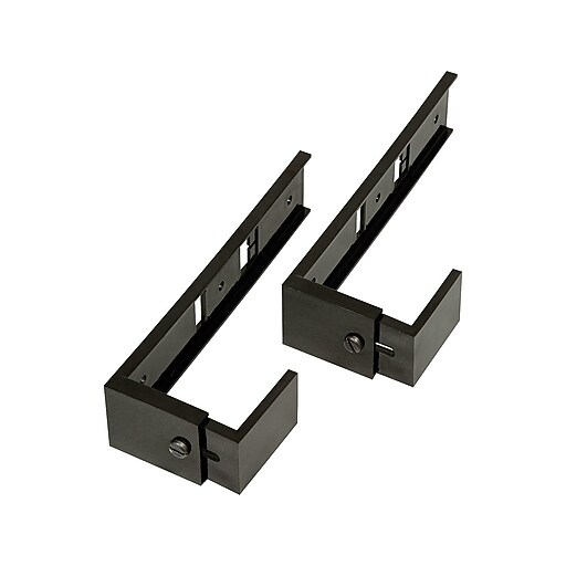 Deflect-O Plastic Partition Brackets, Black, 2/Pair (OPBKT04) | Staples
