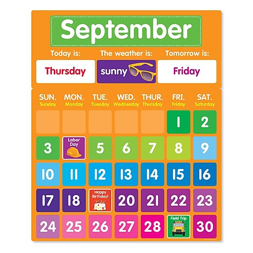 Scholastic Color Your Classroom Calendar Bulletin Board Set 108