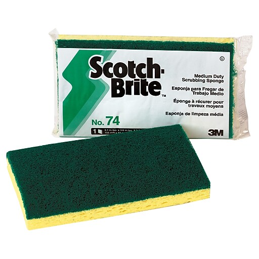 Scotch-Brite™ Medium Duty Scrub Sponge, Green/Yellow (74) | Staples