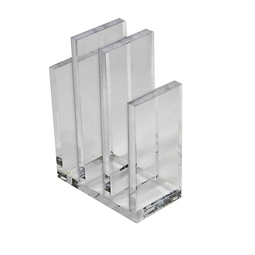 Azar 3-Compartment Acrylic File Sorter, Clear, 2Box (255035) | Staples