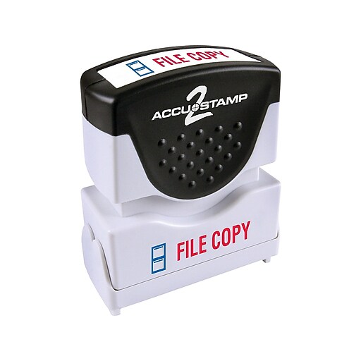Accu-Stamp 2 Pre-Inked Stamp, FILE COPY, Blue and Red Inks (035524 ...