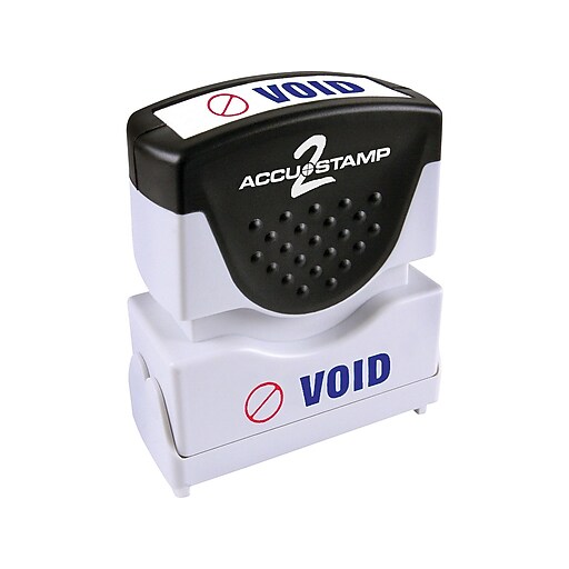 Accu-Stamp 2 Pre-Inked Stamp, VOID, Blue and Red Inks (035539) | Staples