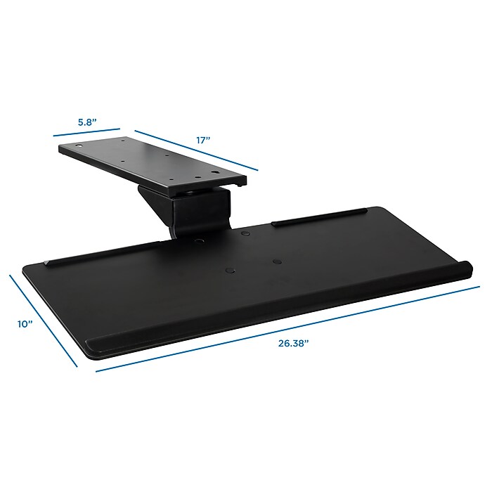 Staples under desk keyboard tray store