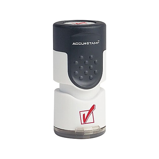 Accu-Stamp Pre-Inked Stamp, Check Mark, Red Ink (035658) | Staples