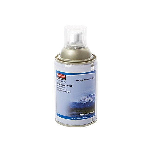 Rubbermaid Microburst 9000 Aerosol Refill, Mountain Peaks, 5.3 Oz., 4 ...
