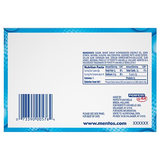 Mentos® Chewy Mint Tablets, 15 Packs/Box | Staples