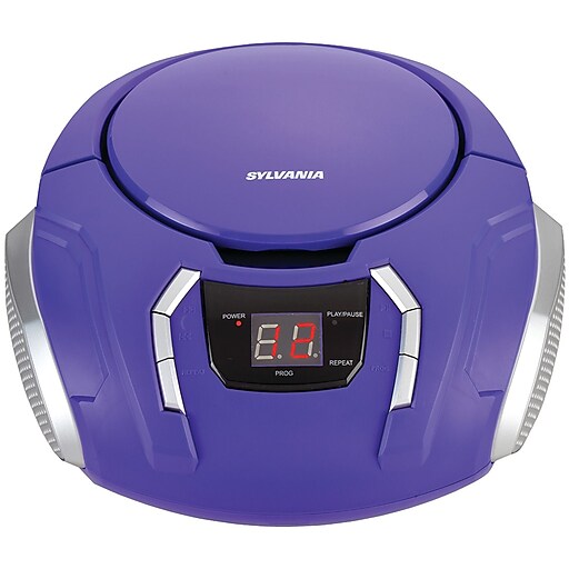 Sylvania Srcd261-b-purple Portable CD Players with AM/FM Radio, Purple ...