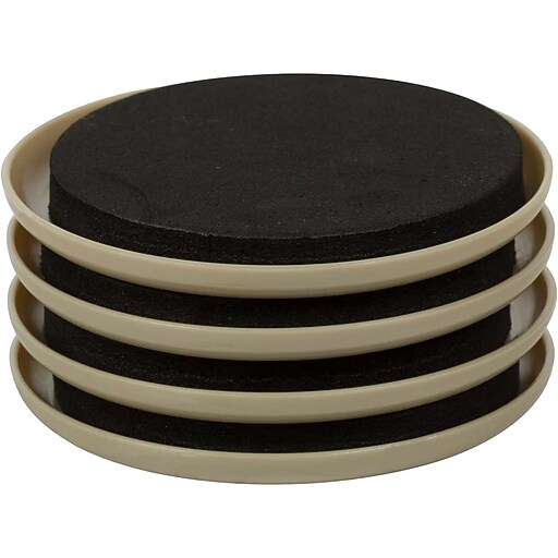 Duck Carpet Sliders, Beige/Black, 4/Pack (284857) | Staples