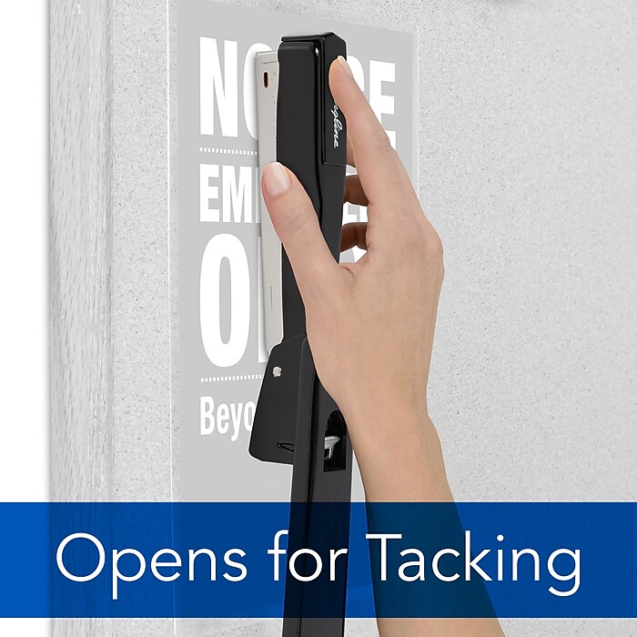 Staplers that open for tacking store