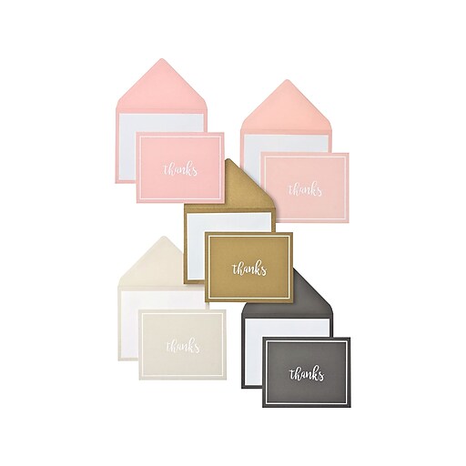 Gartner Studios Smooth Personal Thank You Notecards, Assorted Colors ...