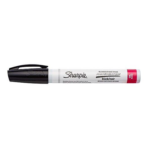 Sharpie Oil-Based Paint Marker, Medium Tip, Black Ink (1874989) | Staples