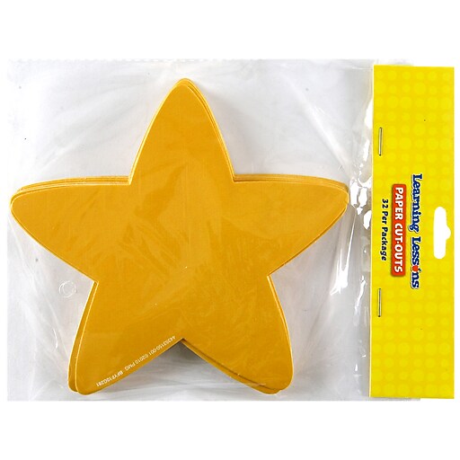 Learning Lessons Stars Cut Outs, Yellow, 32/Pack | Staples
