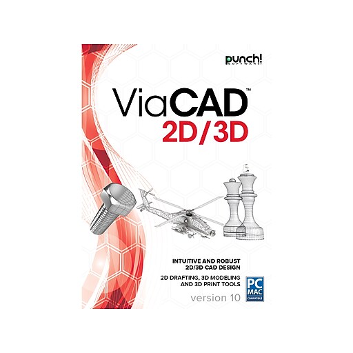 Punch Software ViaCAD 2D/3D for 1 User, Windows and Mac, DVD (WDE553800F030) | Staples