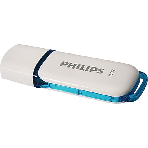 Philips Snow Edition 16GB USB 2.0 Type A Flash Drive, White/Blue ...