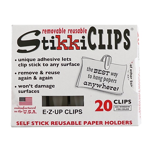 Advantus StikkiClips Small Spring Clips, 20/Pack (01220) | Staples